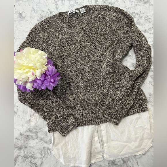 eight eight eight | Sweaters | Eight Eight Eight Womens Marled Brown ...